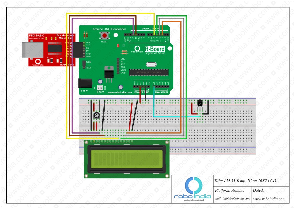 Arduino Lm 35 Temperature Sensor Robo India Tutorials Learn Arduino Robotics