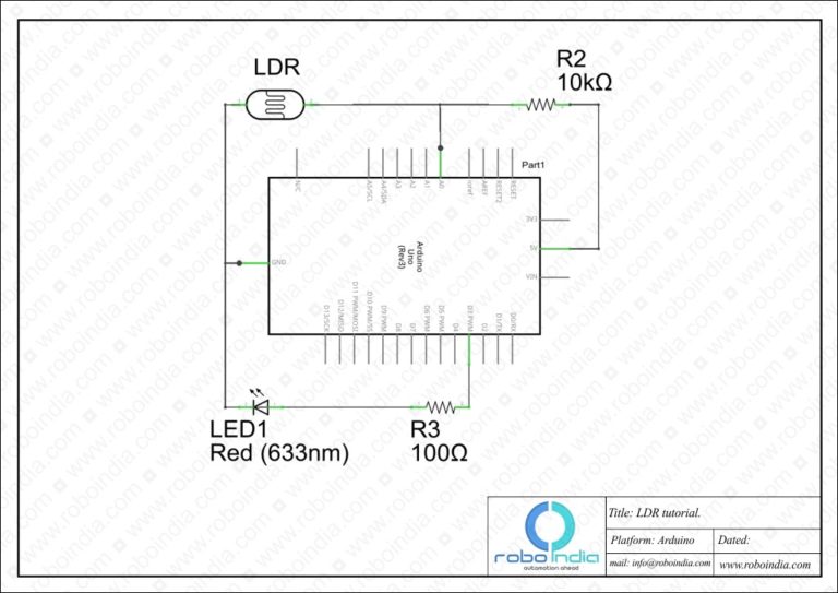 Arduino Ldr Light Dependent Resistor Robo India Tutorials Learn Arduino Robotics