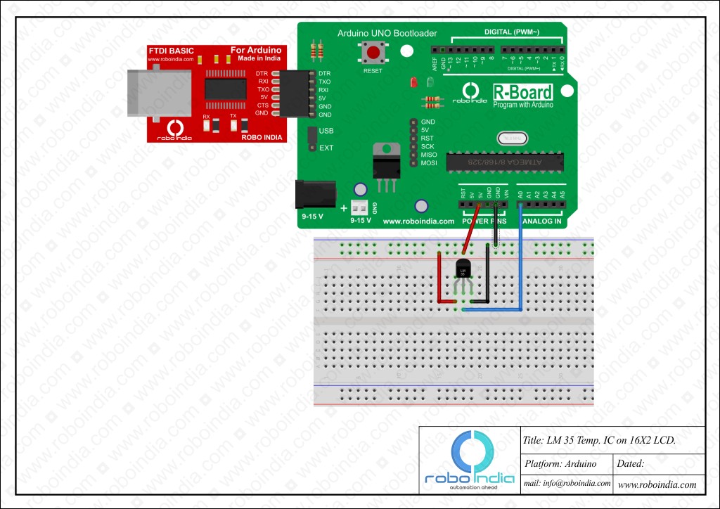 Arduino Lm 35 Temperature Sensor Robo India Tutorials Learn Arduino Robotics