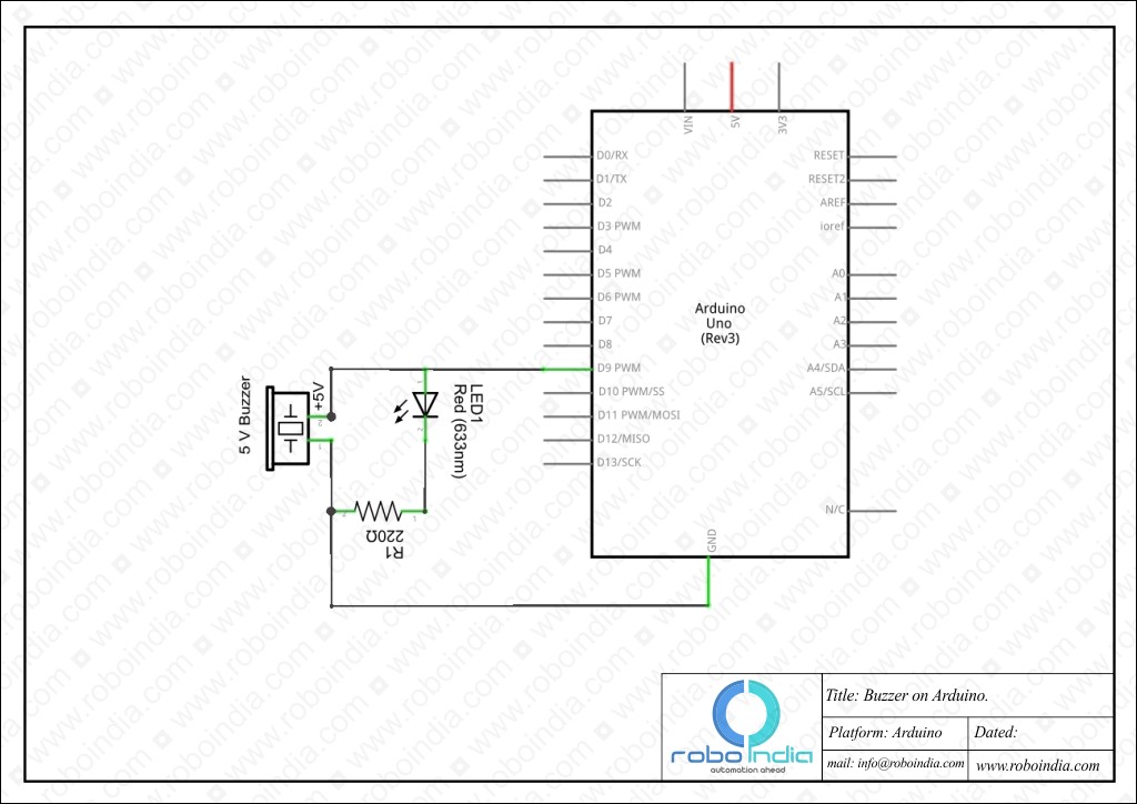 Arduino Peizo Buzzer Robo India Tutorials Learn Arduino Robotics
