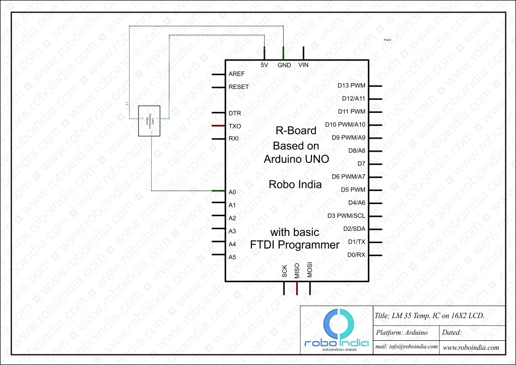 Arduino Lm 35 Temperature Sensor Robo India Tutorials Learn Arduino Robotics