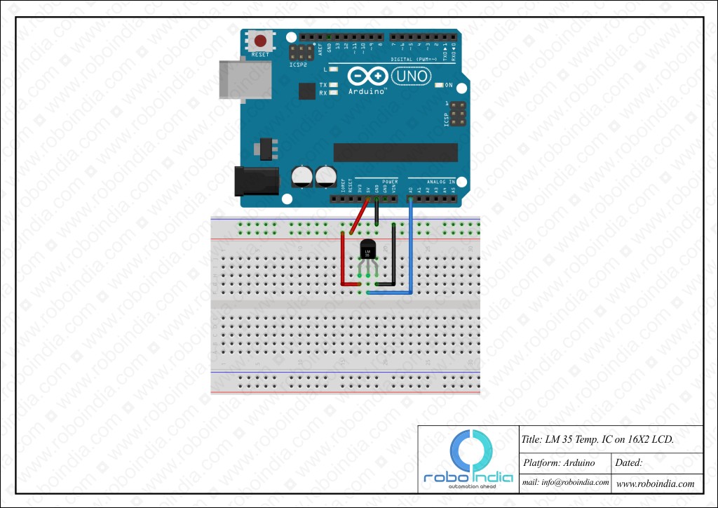 Arduino Lm 35 Temperature Sensor Robo India Tutorials Learn Arduino Robotics