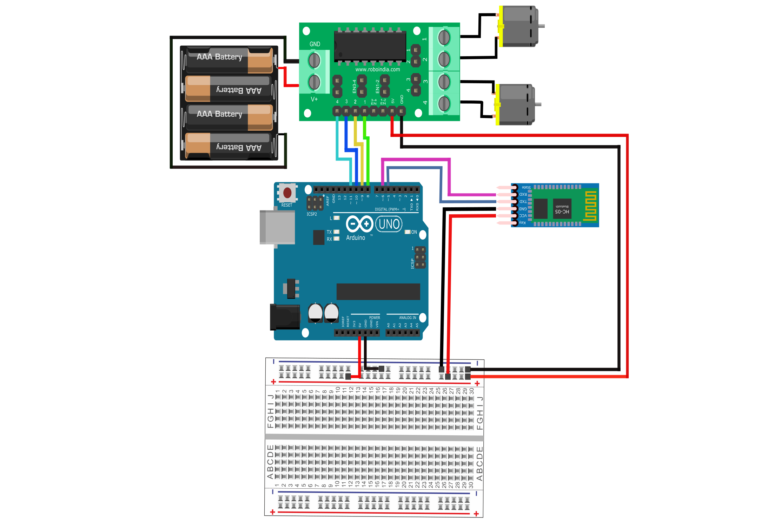 Motor Controlling With Hc 05 Robo India Tutorials Learn Arduino Robotics