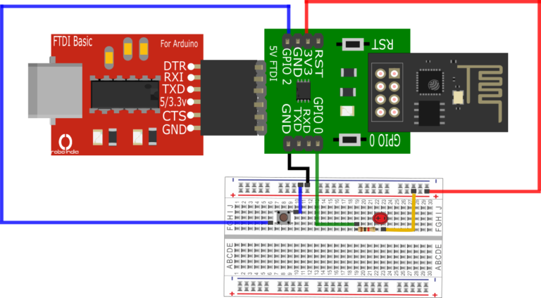 Esp 01esp8266 Digital Input With Output Arduino Ide Robo India Tutorials Learn Arduino