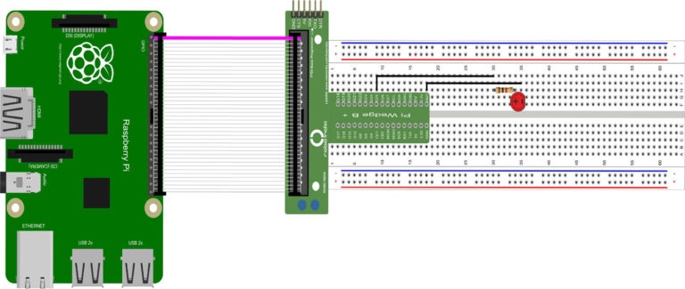 Raspberry Pi Digital Output Led Blinking Robo India Tutorials Learn Arduino Robotics