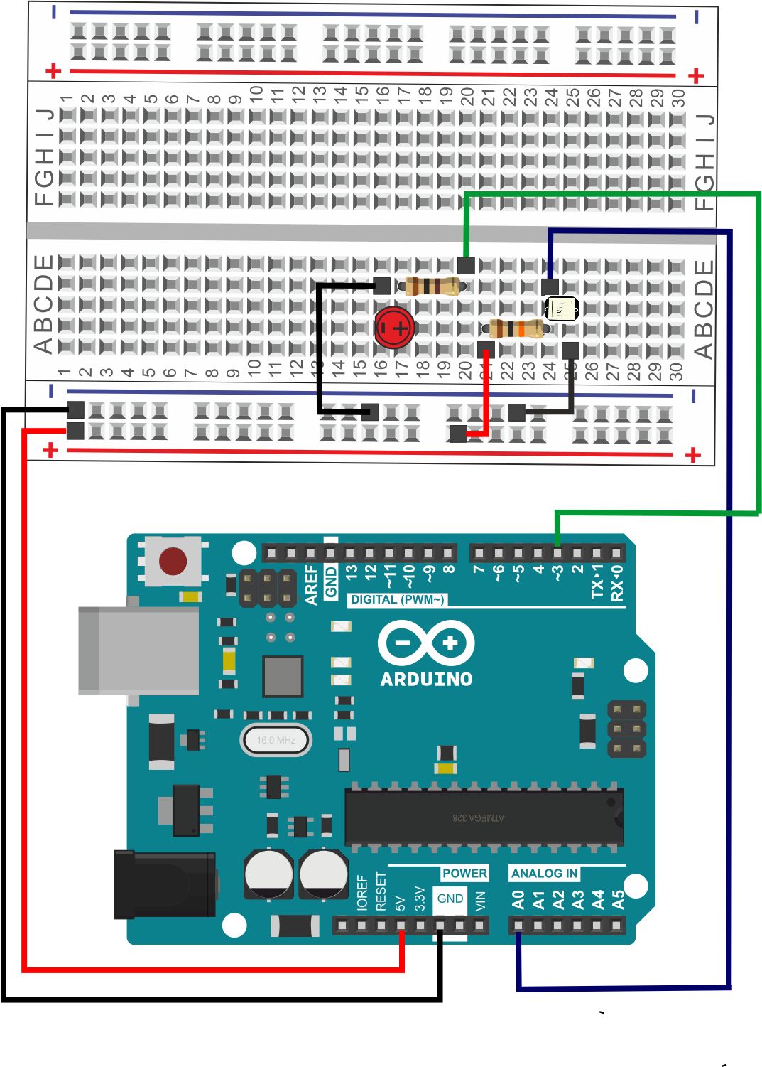 Arduino Ldr Light Dependent Resistor Robo India Tutorials Learn Arduino Robotics