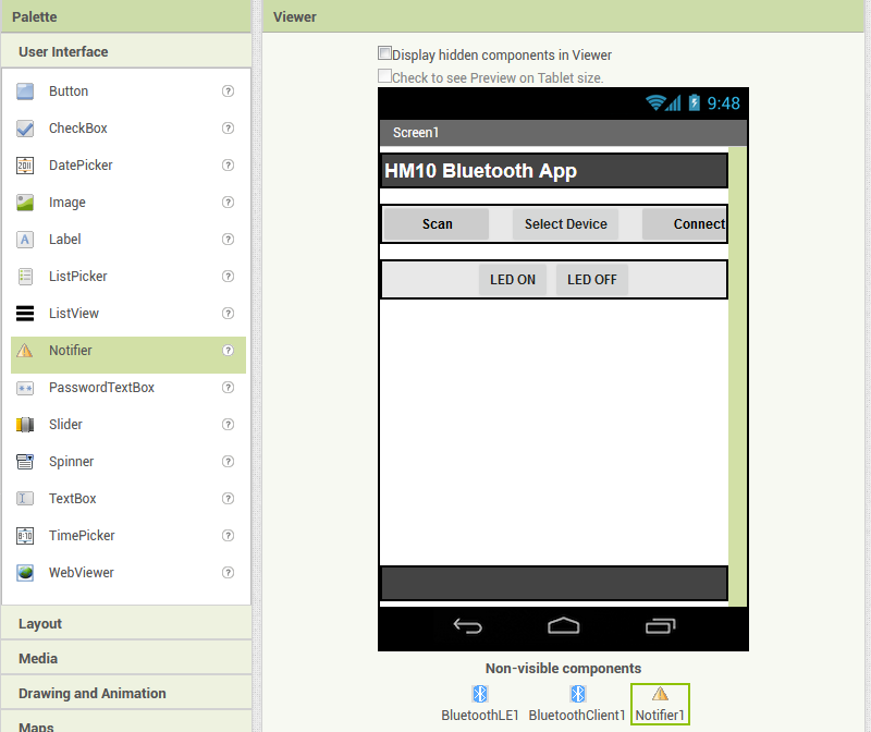 Led Control With Ble Module Hm10 Mit App Inventor Robo India Tutorials Learn Arduino