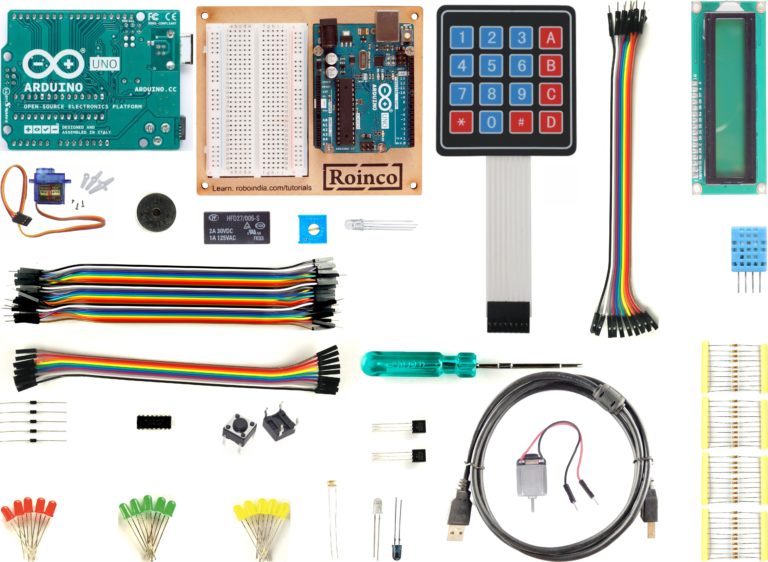 Roinco Original Arduino Uno Starter Kit Robo India Tutorials Learn Arduino Robotics